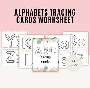 Alphabet Tracing Cards, Letter Tracing, Letter of the Alphabet ...