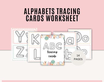 Alphabet Tracing Cards, Letter Tracing, Letter of the Alphabet ...