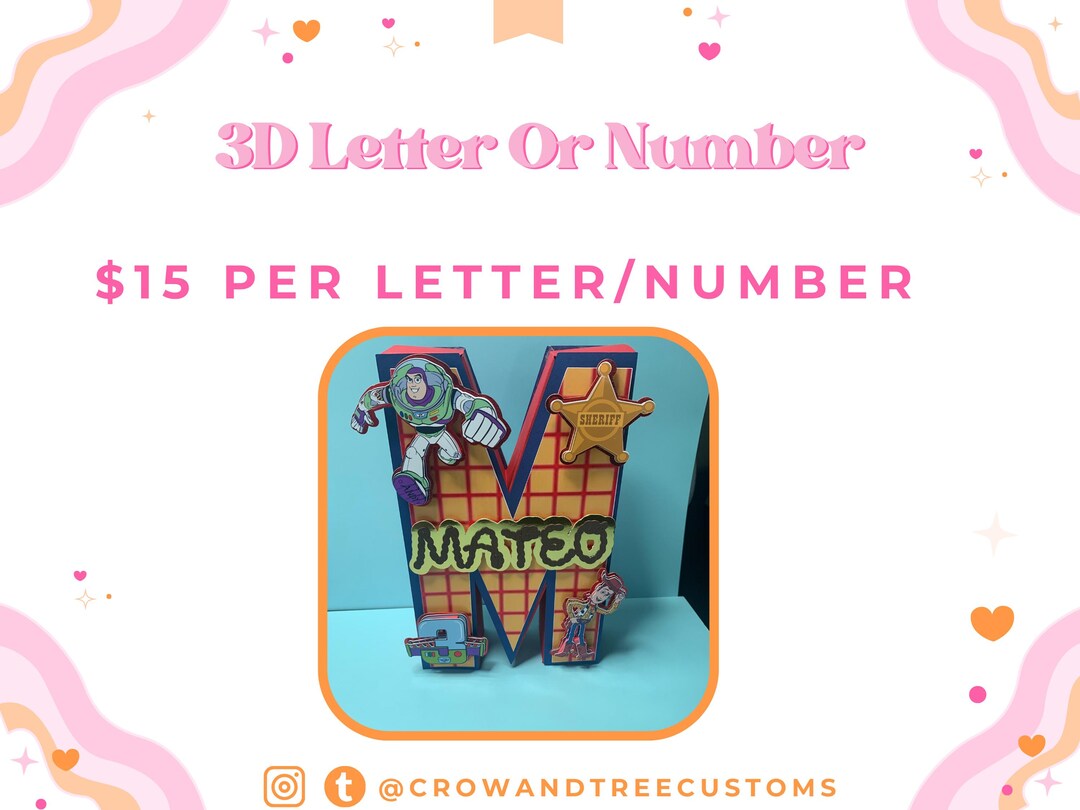 Custom 3D Letter or Number - Etsy