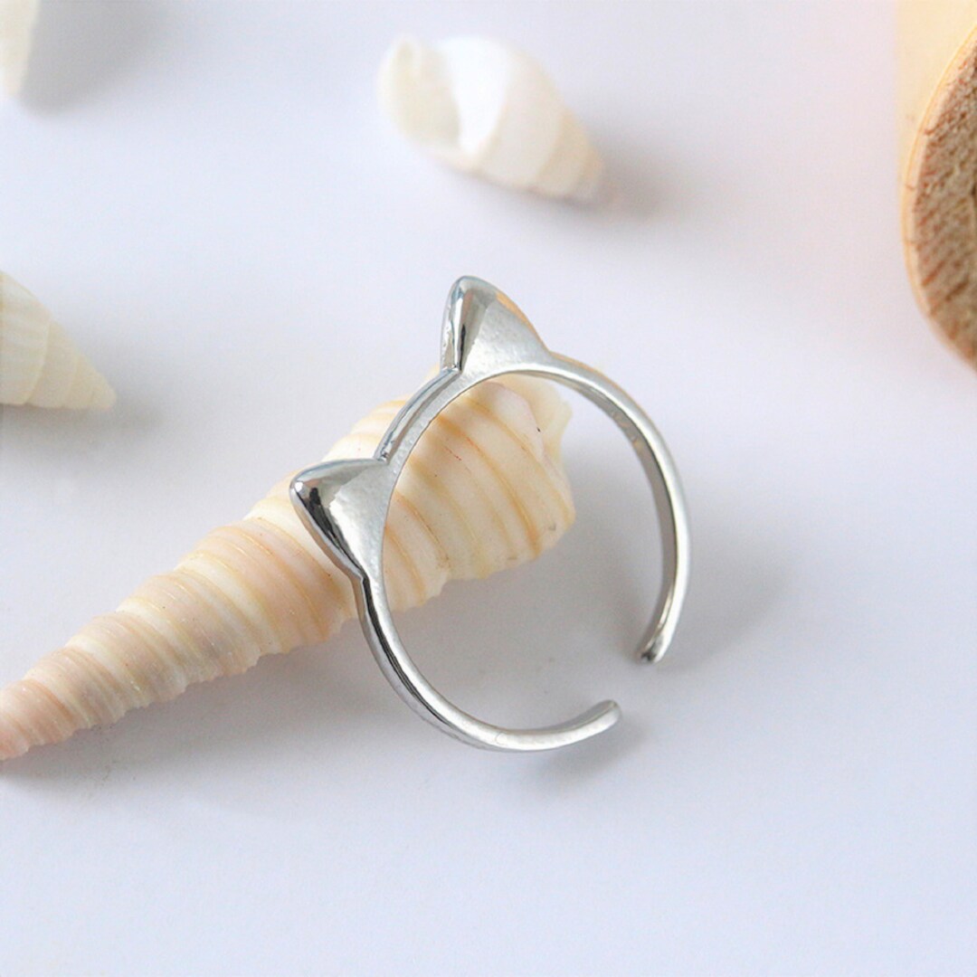 RARE CAT RING for Women, Cute Cat Ring, Adjustable Ring, Animal Ring, Cat Ring, Cat Lover Ring ...