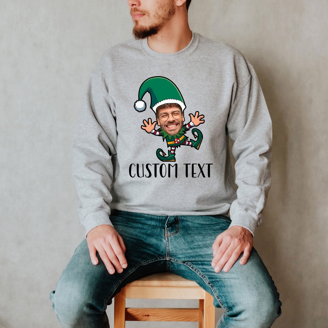 Merry Christmas Sweatshirt, Custom Christmas Photo Sweatshirt ...