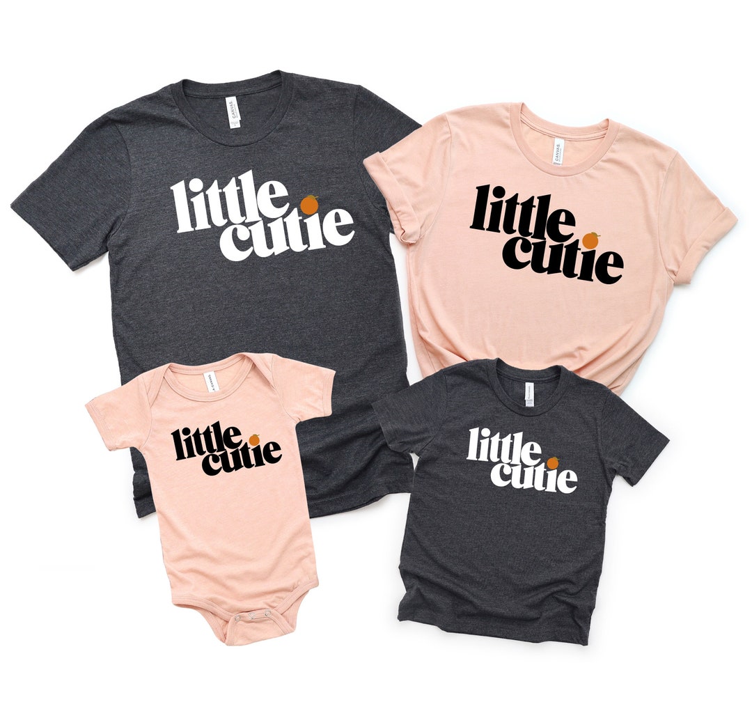 Little Cutie Baby Shirt, Little Cutie Family T-shirts, Orange Baby Tee, Cuties Birthday Girl ...