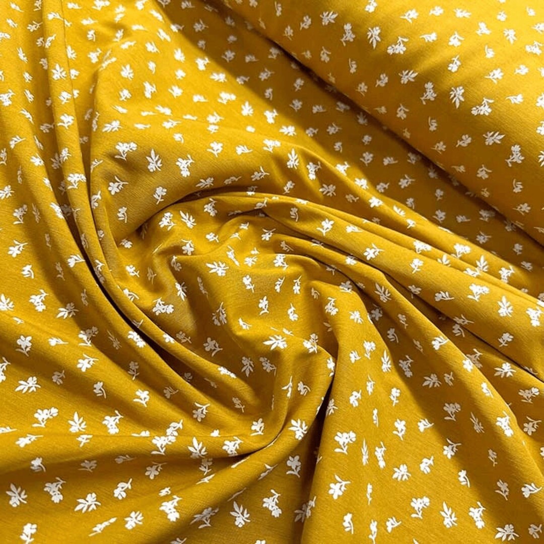 Viscose Fabric by the Yard, Floral Rayon Fabric for Dressmaking, %100 ...