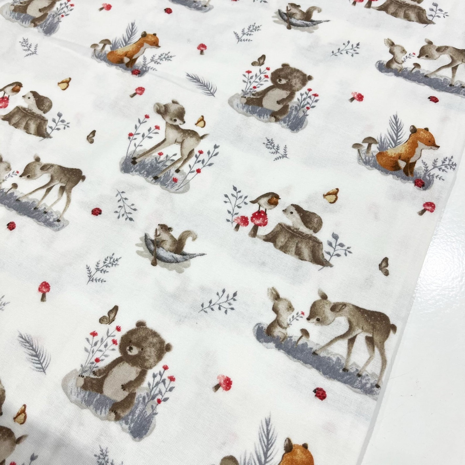 Cute Animals Flannel Fabric by the Yard, Cotton Flannel Sold by the ...