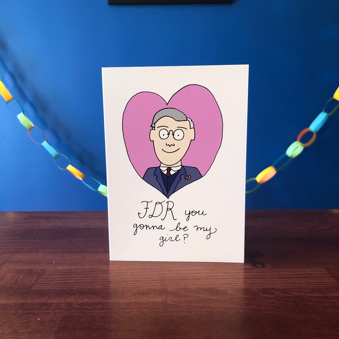 Franklin Roosevelt FDR Presidents' Day/ Valentine's Day Greeting Card ...