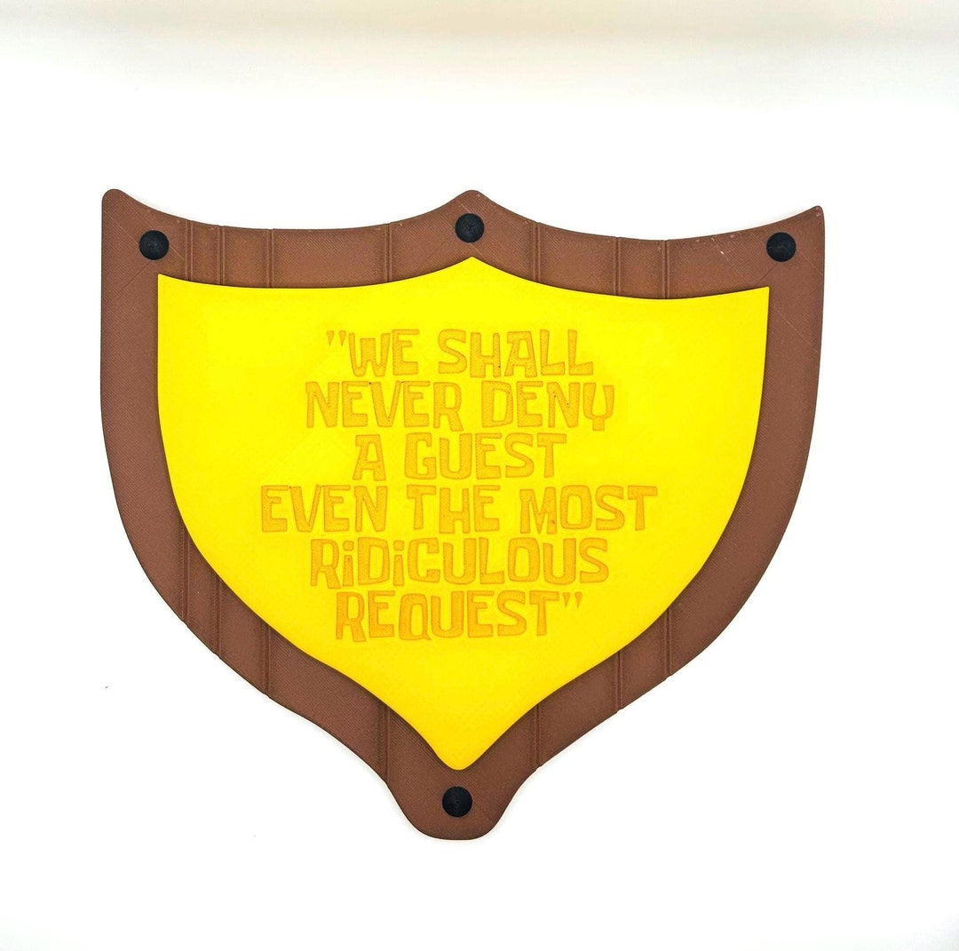 Golden Motto Sign Inspired by Classic Cartoon - Etsy