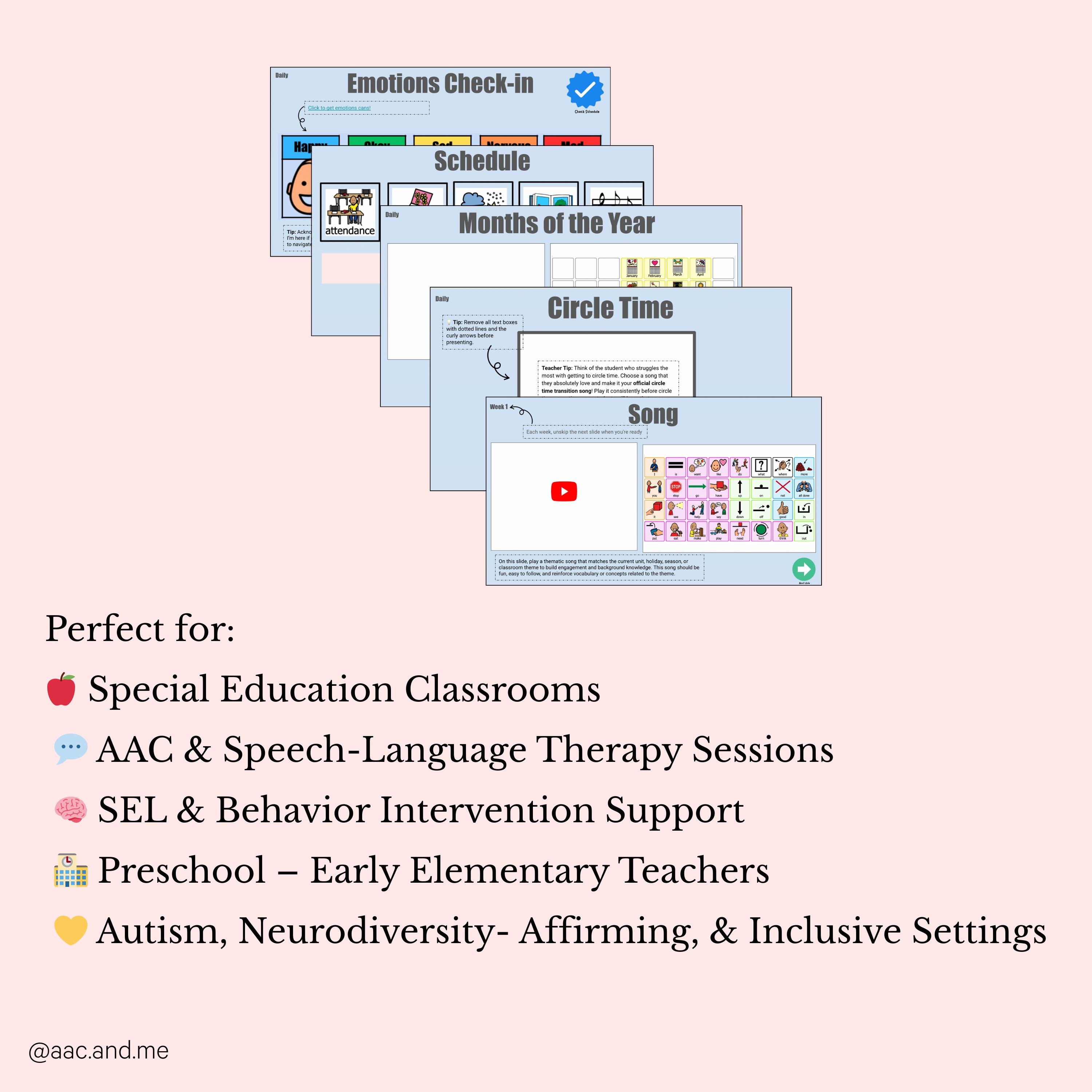 Original AAC Circle Time Slides | Editable Google Slides With Core ...