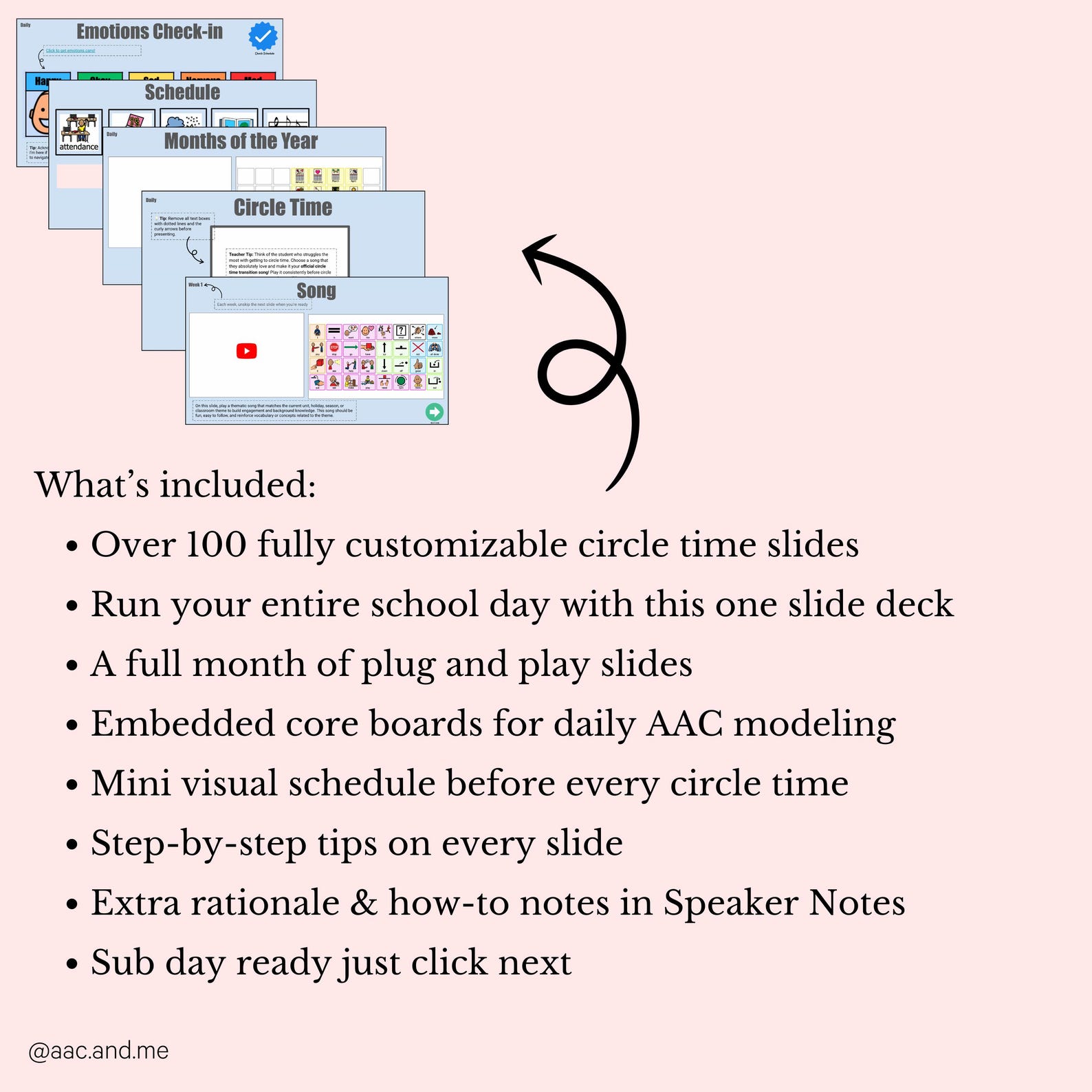Original AAC Circle Time Slides | Editable Google Slides With Core ...