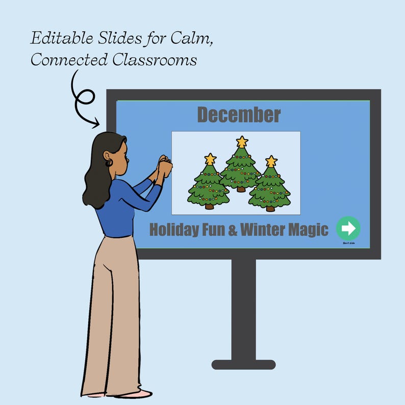 December: AAC Circle Time Slides | Editable Google Slides With Core ...