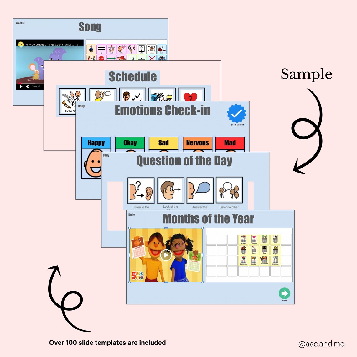 Original AAC Circle Time Slides | Editable Google Slides With Core ...
