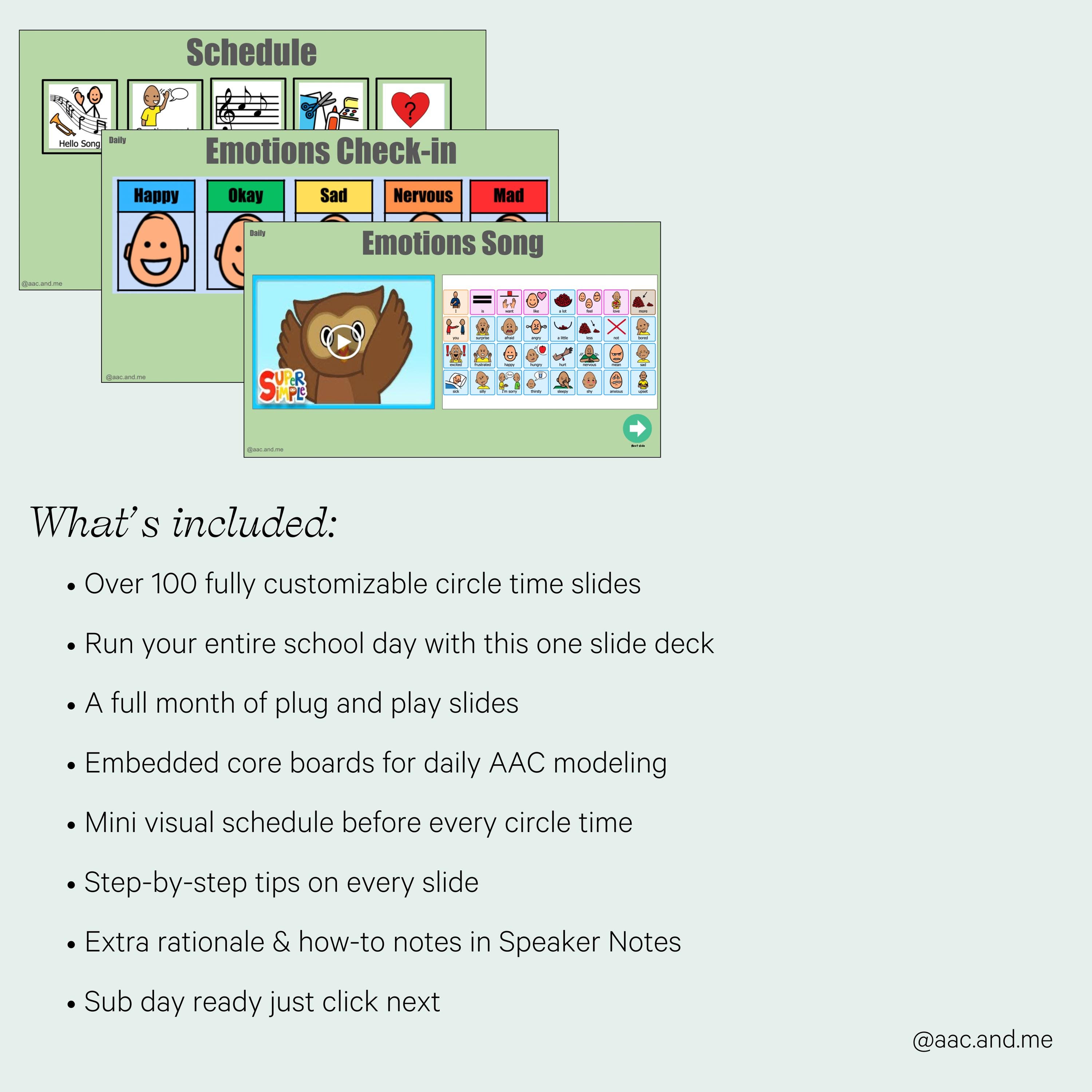 January: AAC Circle Time Slides | Editable Google Slides With Core ...