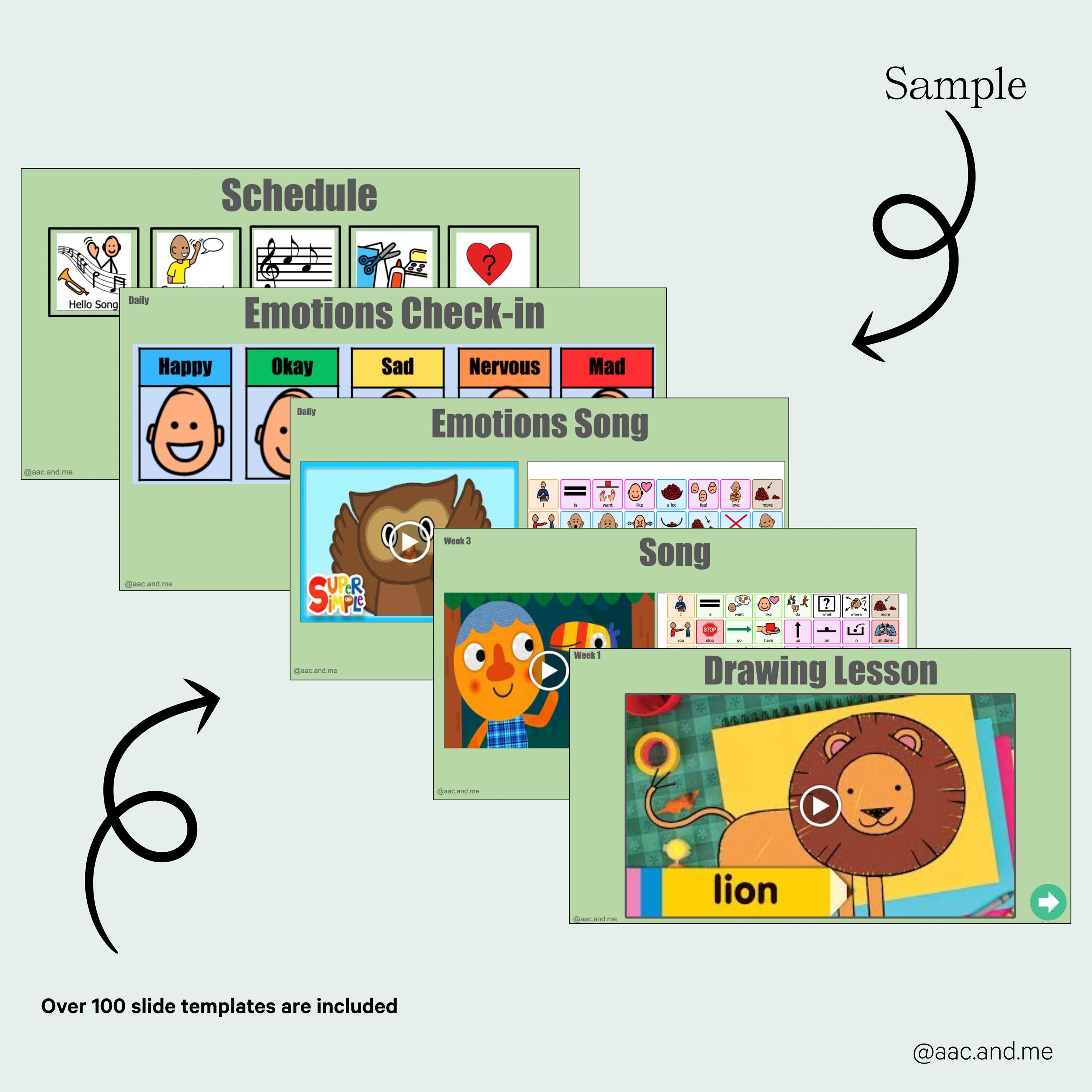 January: AAC Circle Time Slides | Editable Google Slides With Core ...
