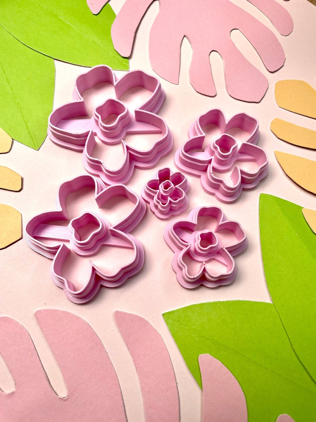 Pentaflower Flower Shape Cutter for Polymer Clay, Polymer Clay Tools ...