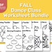 Dance Teacher Fall Dance Class Worksheet Bundle - Dance Studio ...