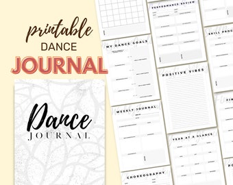 Dance Journal for Dancers in Dance Class - Digital Download - Printable ...