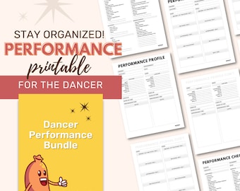 Dance Competition Bundle - Dancer Checklist Results Journal - Digital ...
