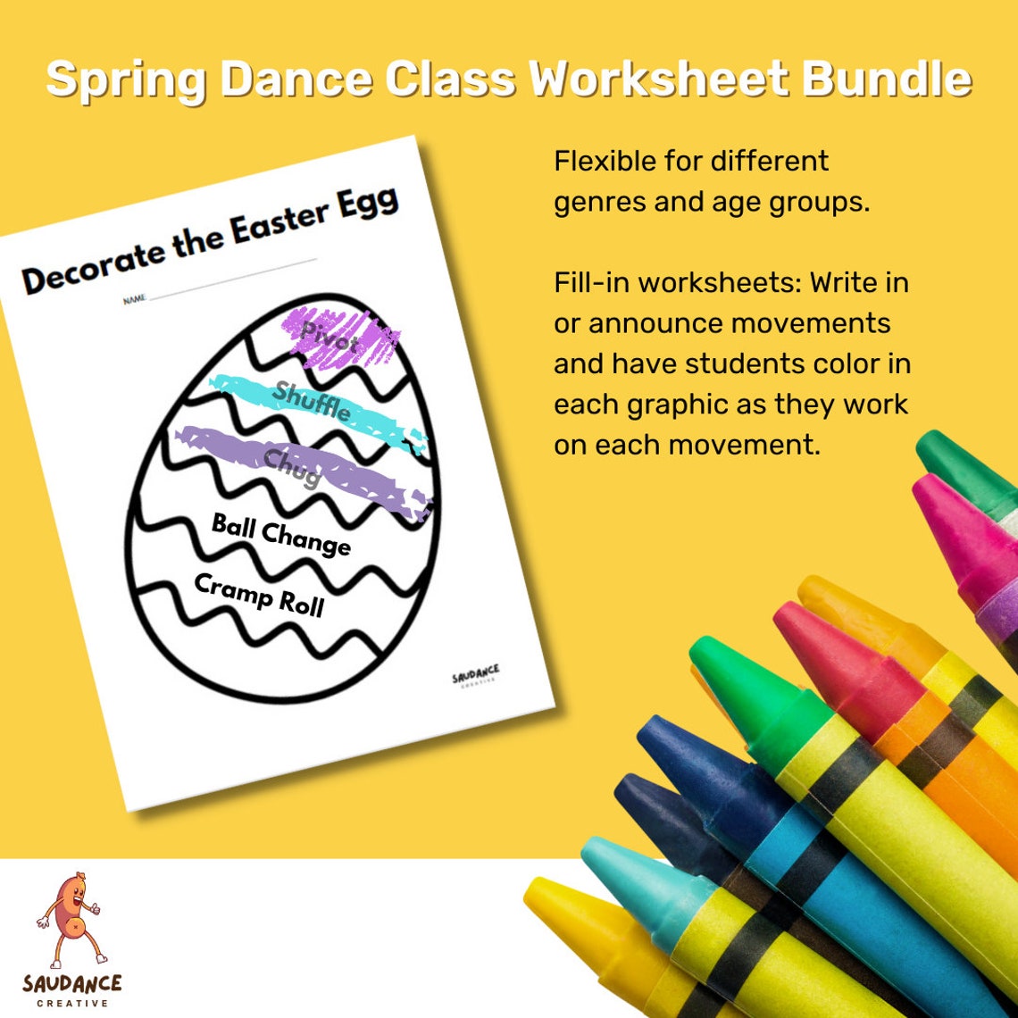 Dance Teacher Spring Dance Class Worksheet Bundle - Dance Studio ...
