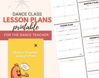 Dance Teacher Lesson Plan Printable-instant Download - Etsy