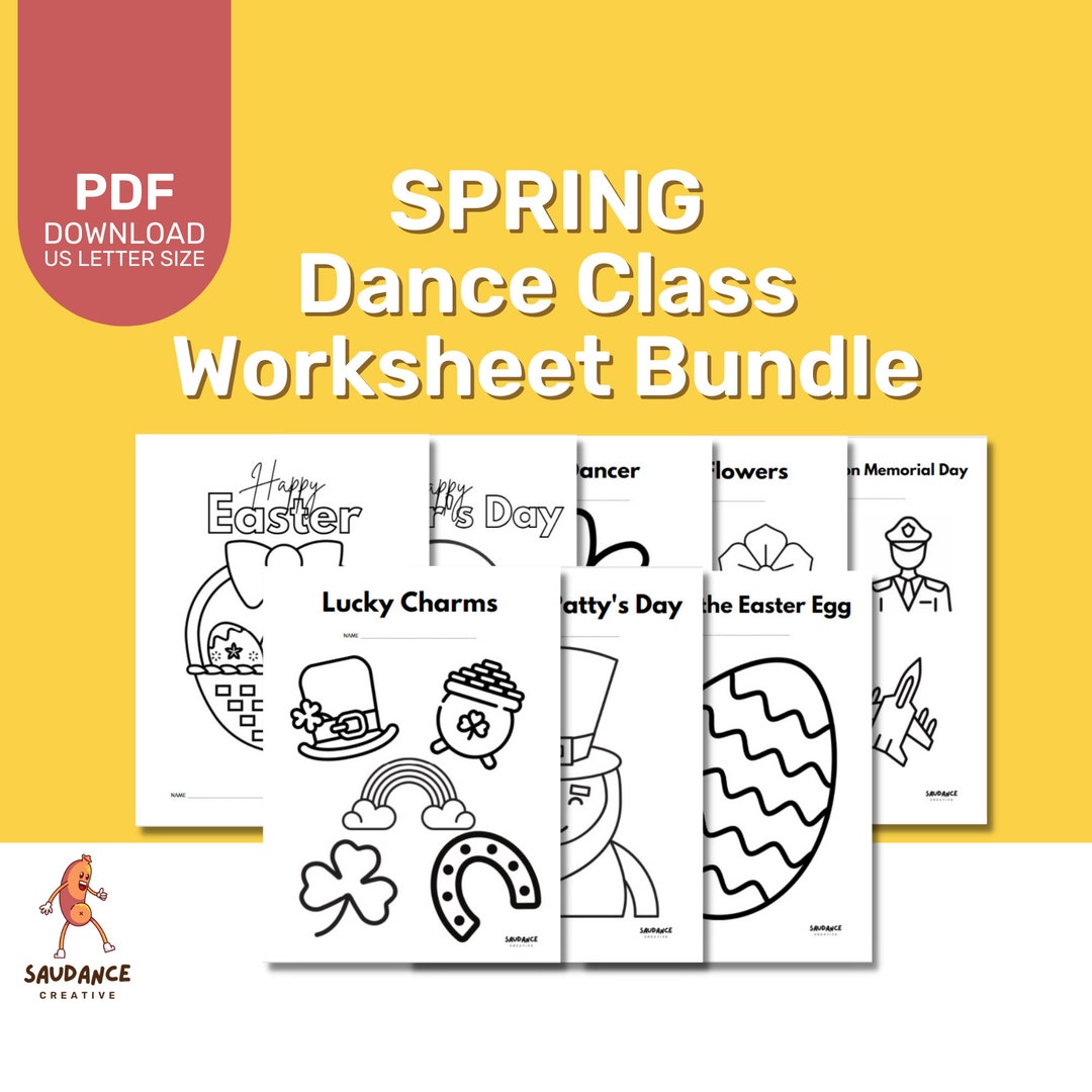Dance Teacher Spring Dance Class Worksheet Bundle - Dance Studio ...