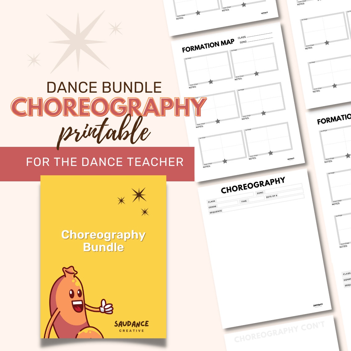 Choreography Bundle Dance Formations Map for Dance Teacher Dance Studio ...