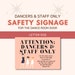 Dancers & Staff Only Sign - Studio Safety - Dance Studio - Digital ...