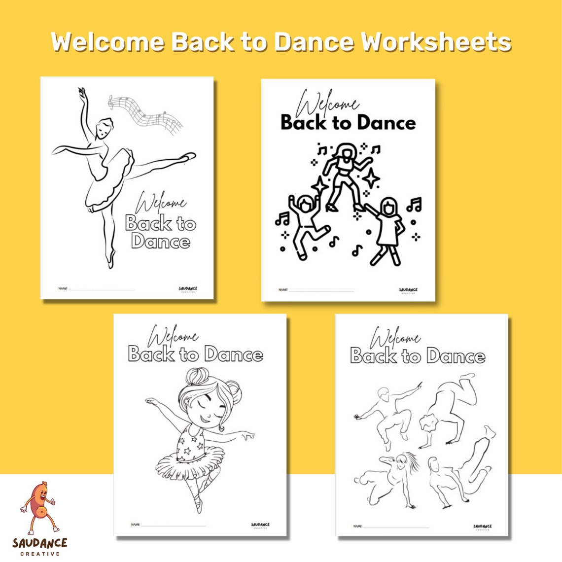 Welcome Back to Dance Worksheets Dance Teacher Dance Studio Digital ...