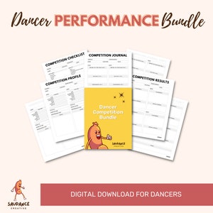Dance Competition Bundle - Dancer Checklist Results Journal - Digital ...