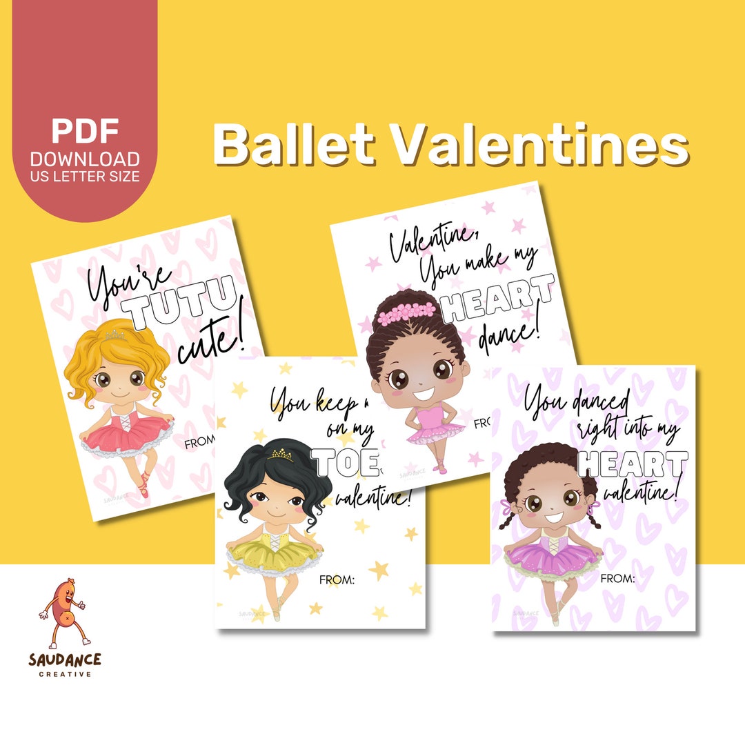 Ballerina Valentines - Ballet - Dance Class - Digital Download ...