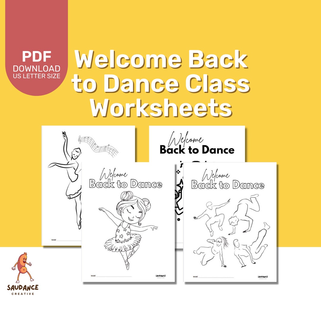 Welcome Back to Dance Worksheets Dance Teacher Dance Studio Digital ...