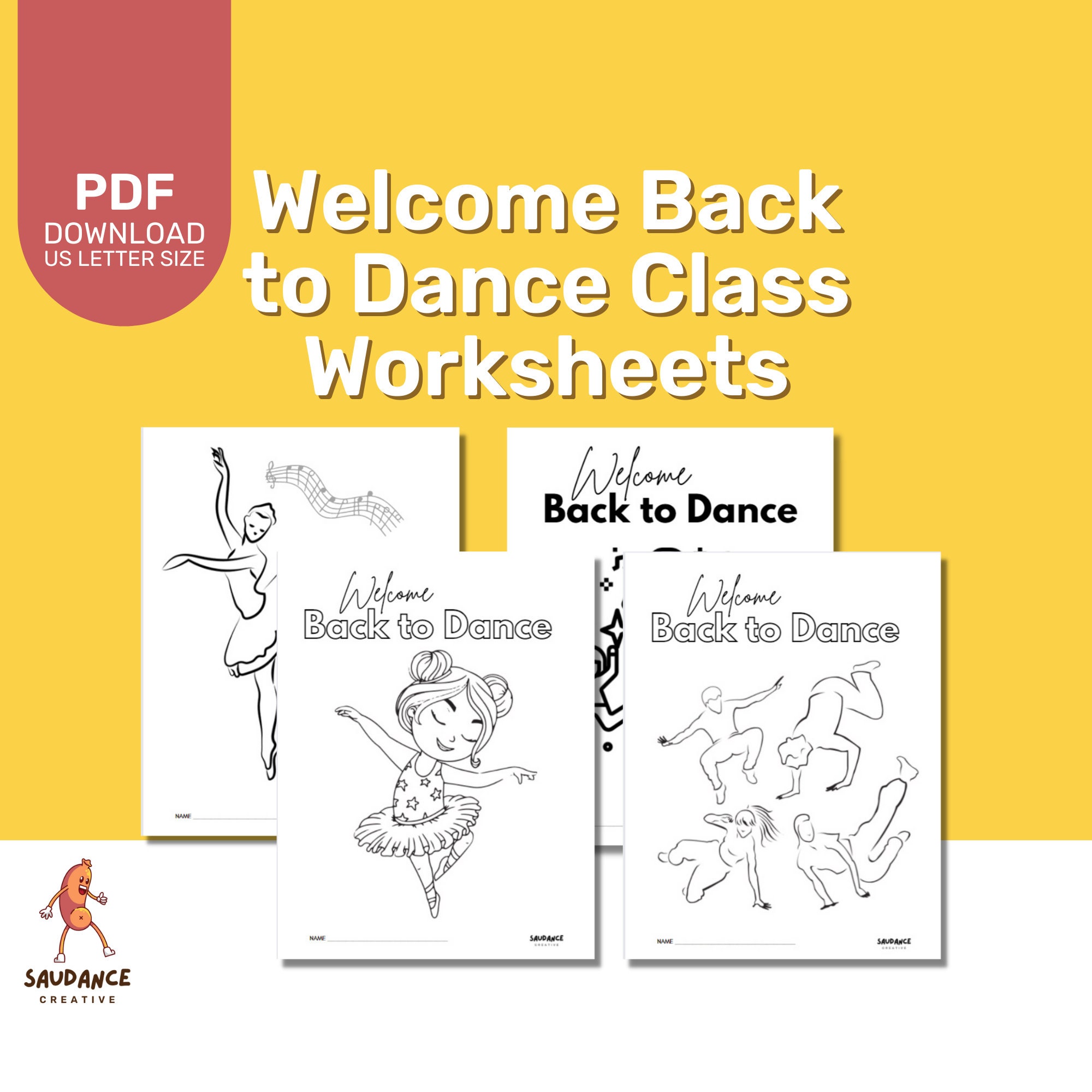 Welcome Back to Dance Worksheets Dance Teacher Dance Studio Digital ...