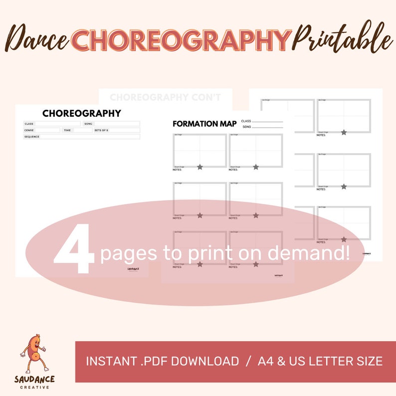 Choreography Bundle Dance Formations Map for Dance Teacher Dance Studio ...