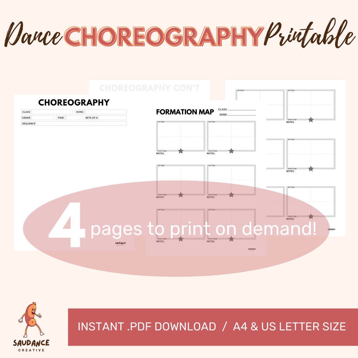 Choreography Bundle Dance Formations Map for Dance Teacher Dance Studio ...