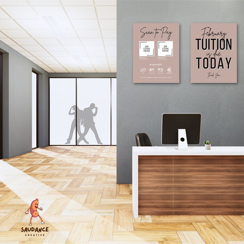Tuition Signage Kit - Canva Template - Dance Studio - Digital Download ...