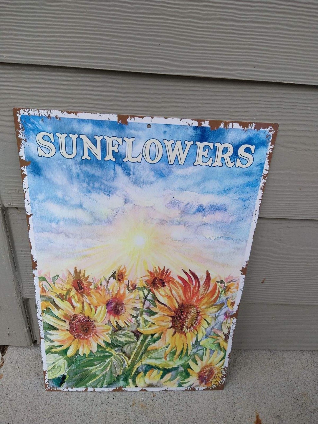 Sunflowers Retro Metal Aluminum Tin Sign Vintage 8x12 Inch - Etsy