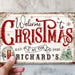Christmas Decor Sign Personalized Custom Family Name Sign, Welcome to ...
