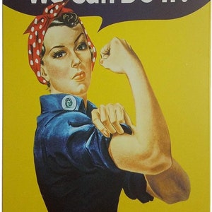 We Can Do It! Metal Aluminum Tin Sign Vintage - Etsy