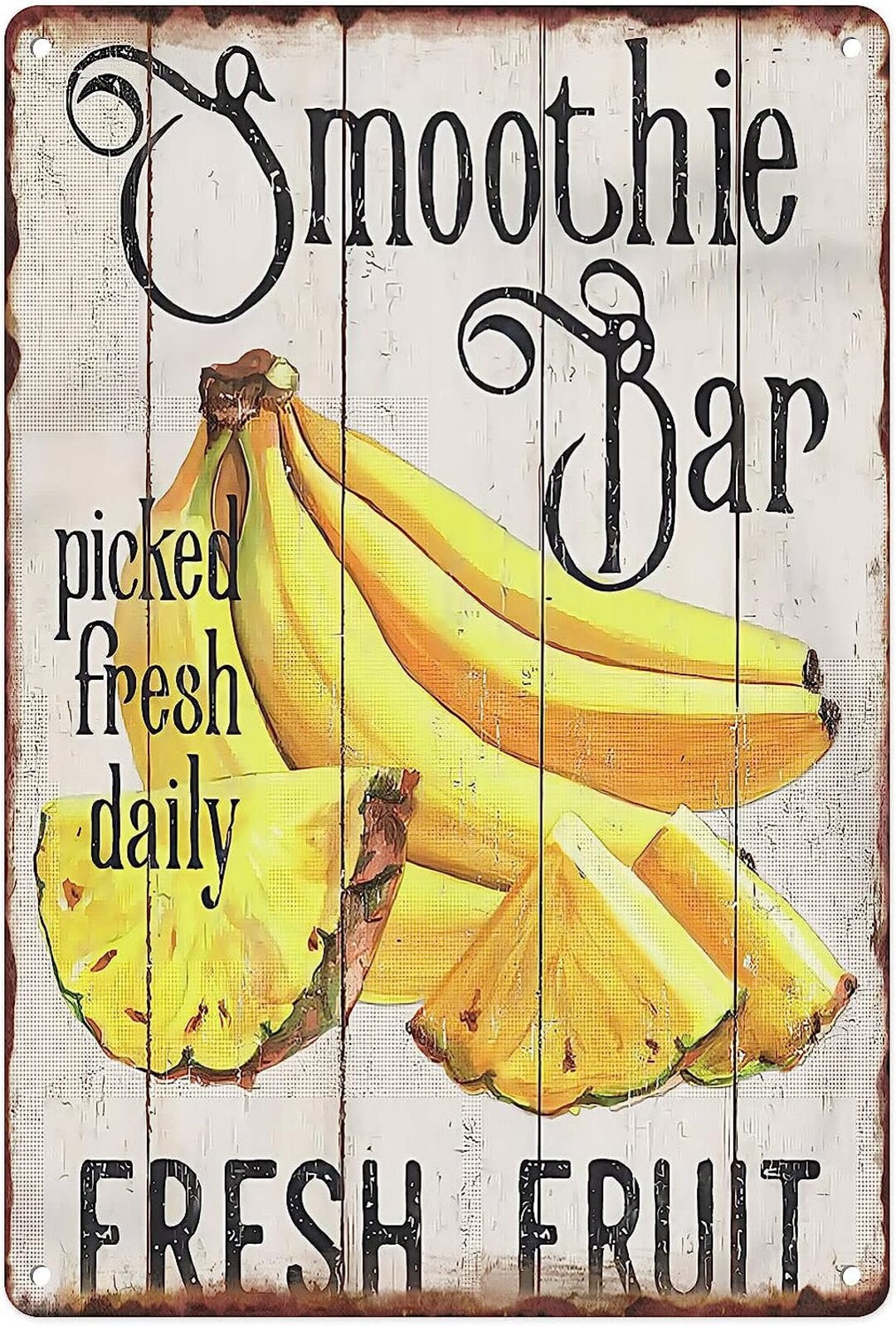 Smoothie Bar Fresh Fruit Retro Metal Aluminum Tin Sign Vintage - Etsy