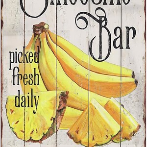 Smoothie Bar Fresh Fruit Retro Metal Aluminum Tin Sign Vintage - Etsy