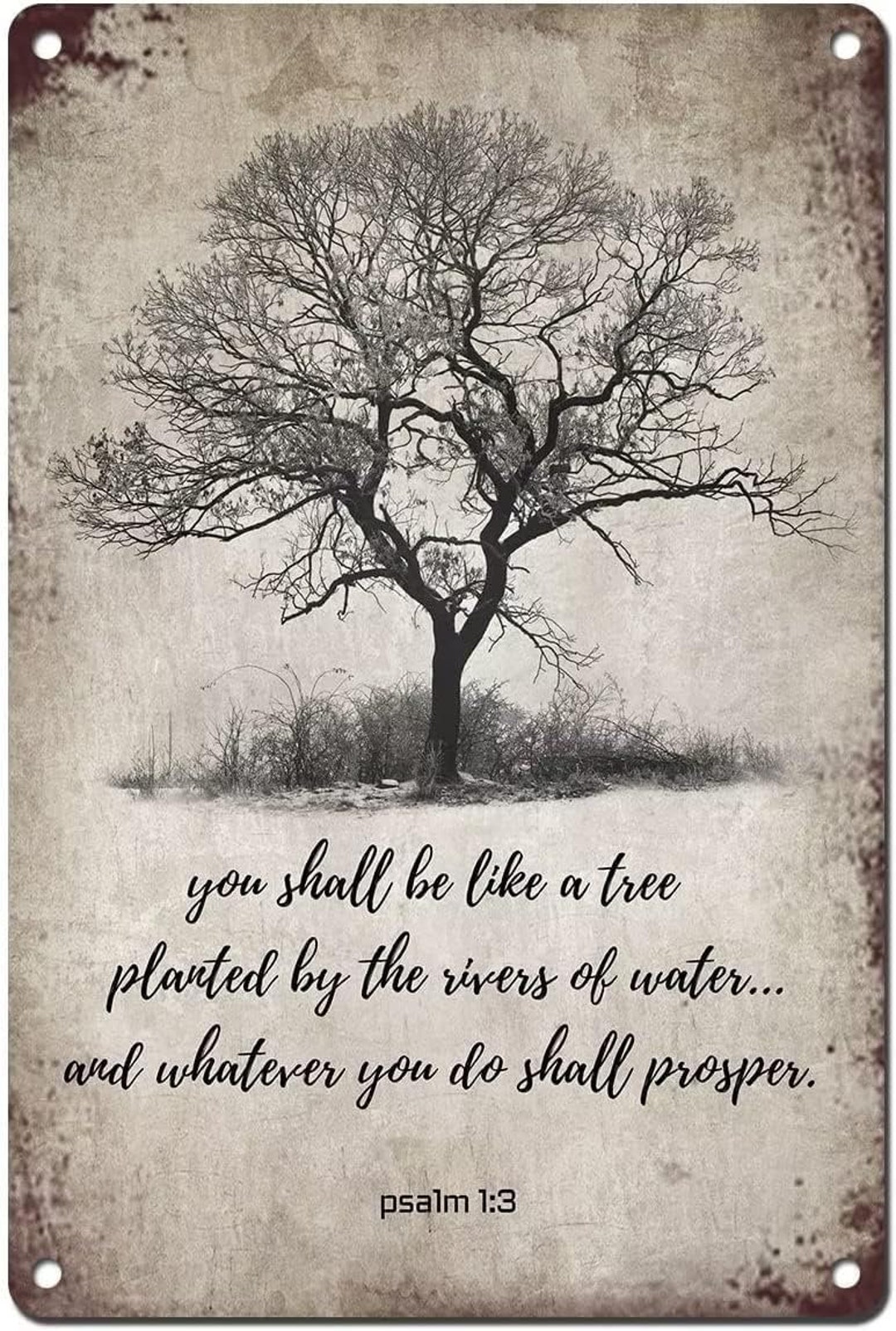 You Shall Be Like A Tree Metal Aluminum Tin Sign Vintage - Etsy