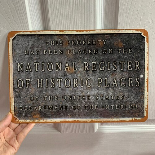 National Register Plaque for Your Historic Place Retro Metal - Etsy