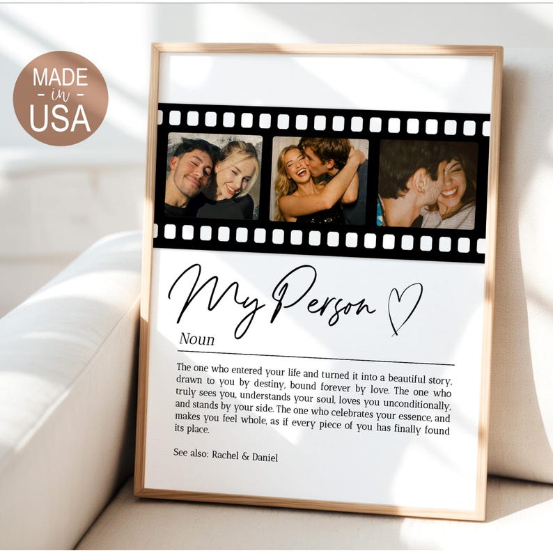 Personalized My Person Definition Print Gift for Him, Valentines Day ...