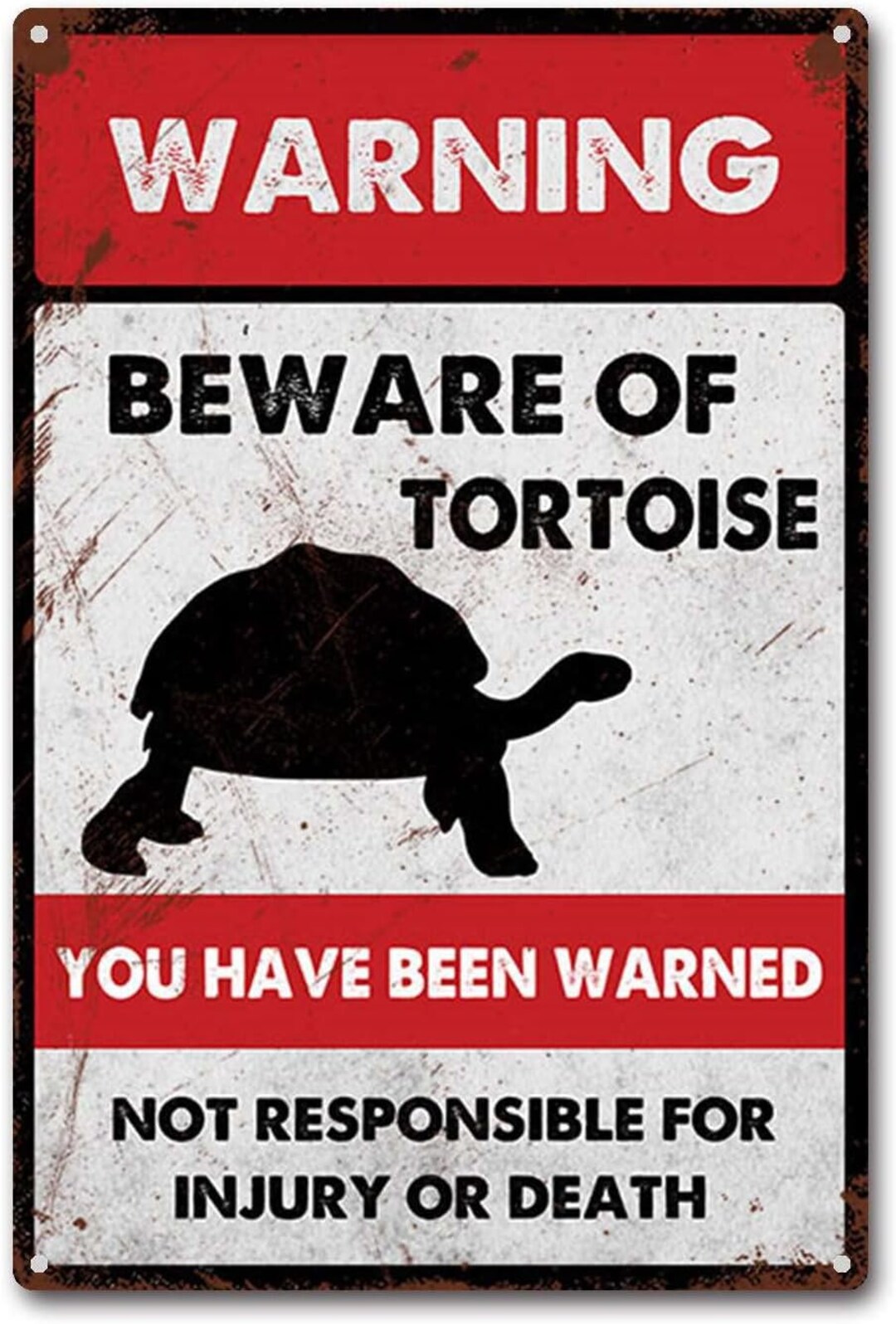 Warning Beware of Tortoise Metal Aluminum Tin Sign Vintage - Etsy