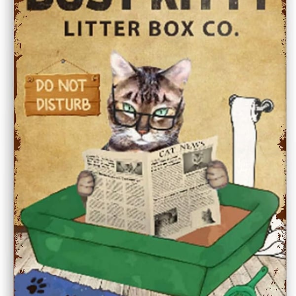 Vintage Litter Box Sign - Etsy