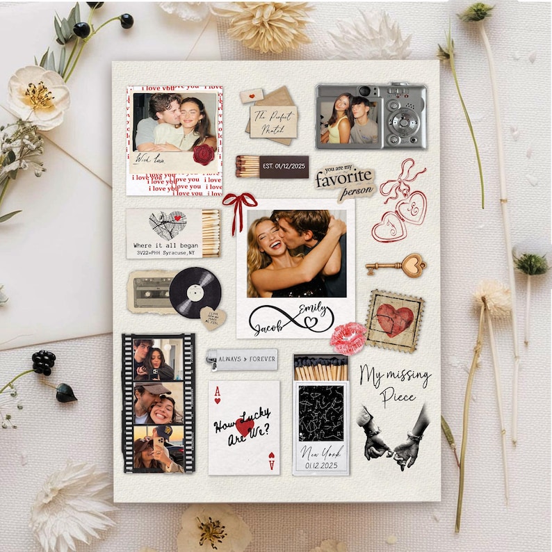 Custom Matchbox Poster, Valentine Print Gift for Him, Boyfriend ...