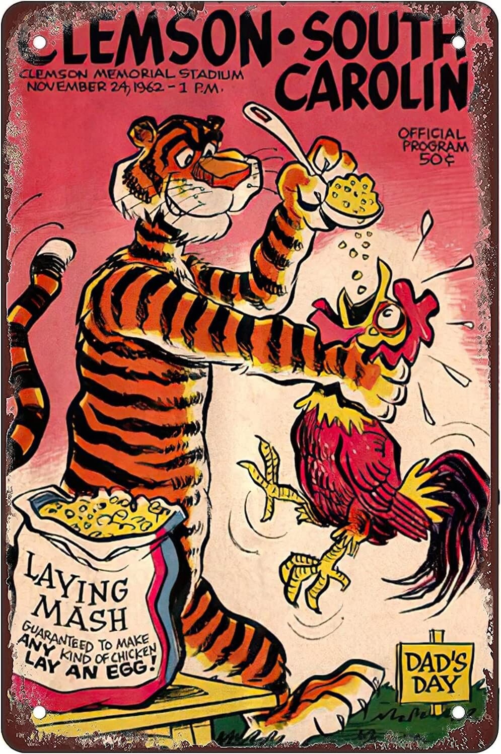 Clemson South Carolina Metal Aluminum Tin Sign Vintage - Etsy