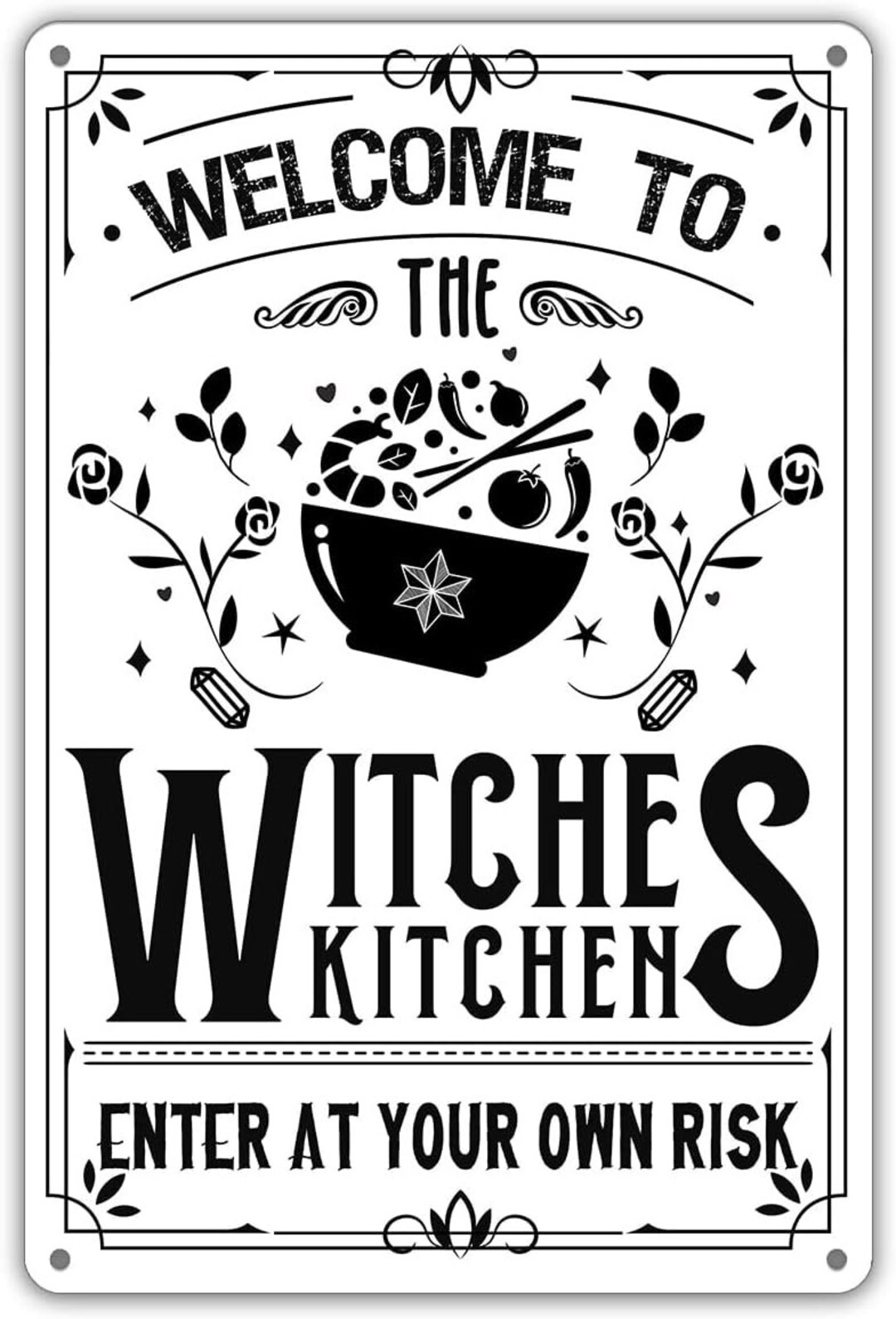 Welcome to the Witches Kitchen Home Metal Aluminum Tin Sign Vintage - Etsy