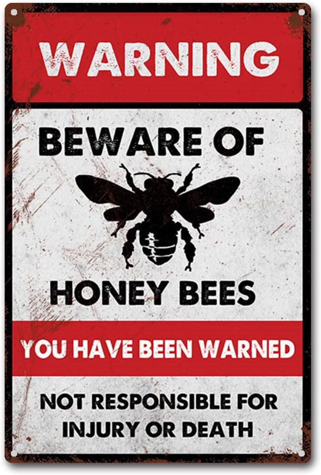 Warning Beware of Honey Bees Metal Aluminum Tin Sign Vintage - Etsy
