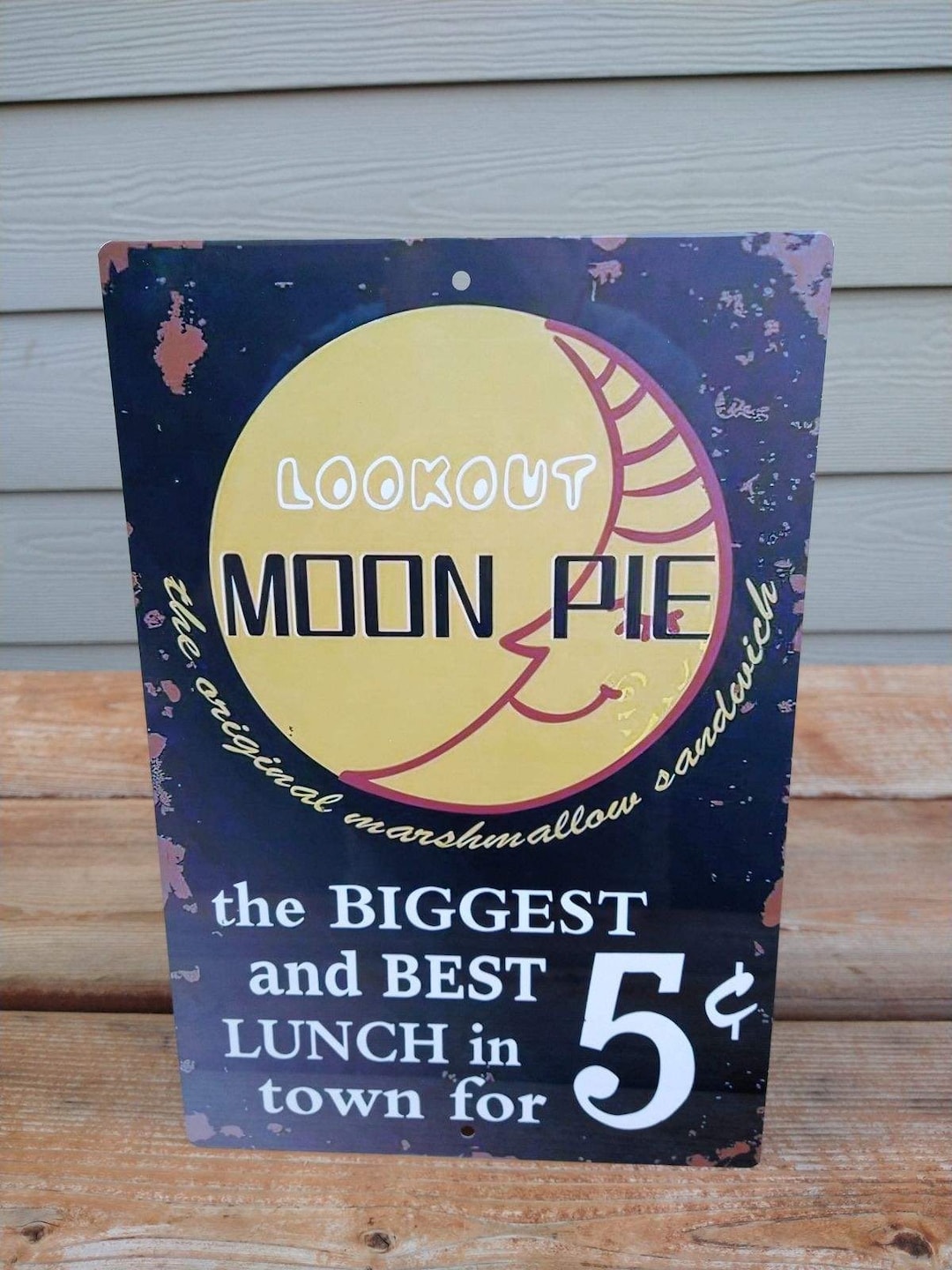 Lookout Moon Pie the Biggest and Best Lunch in Town Retro Metal ...