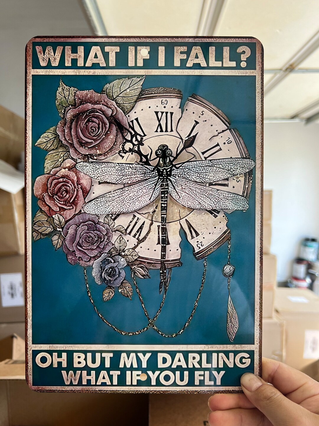 What If I Fall Retro Metal Aluminum Tin Sign Vintage 8x12 Inch - Etsy