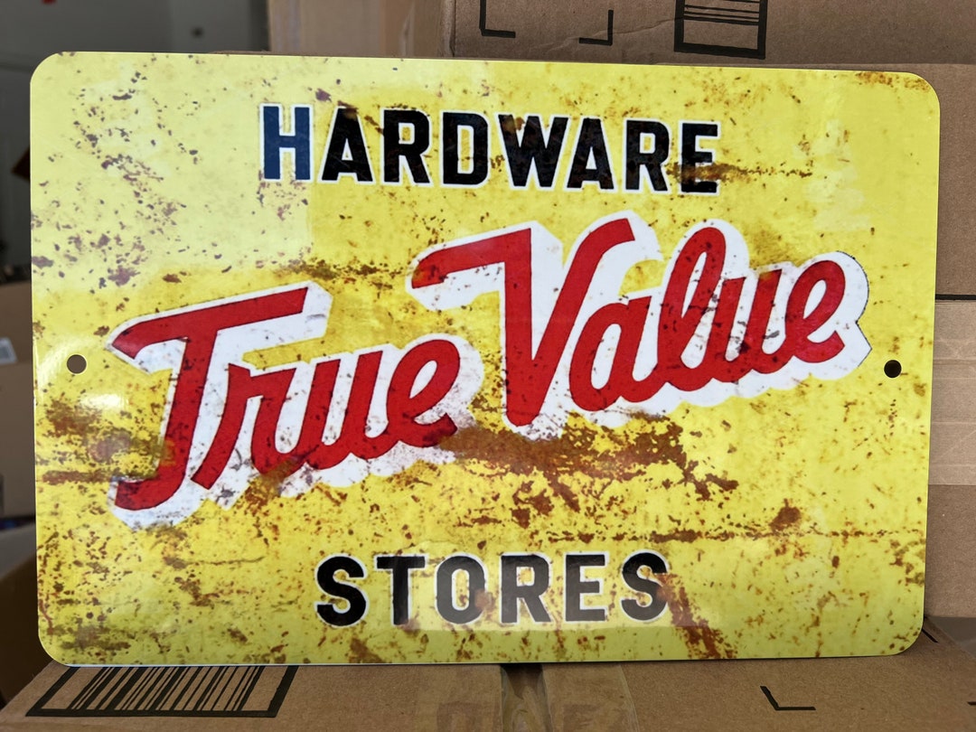 Hardware True Value Stories Retro Metal Aluminum Tin Sign Vintage 8x12 ...